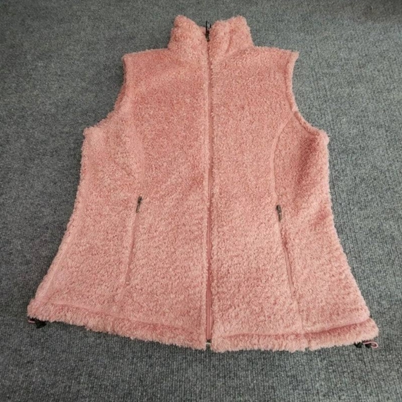 Cabela's | Jackets & Coats | Cabelas Pink Fuzzy Sherpa Zip Up Vest ...